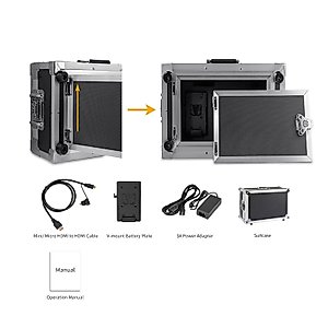 SEETEC ATEM156-CO 15.6” 4K HDMI Multiview Portable Carry-on Broadcast Director Monitor with 1920×1080 Pixels 4 HDMI Input Output Quad Split Display +Sunshade