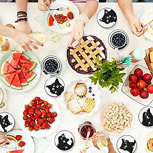 8 Pcs Black Cat Diamond Art Coasters Kits with Holder DIY Cute Cat Diamond Art Coaster Non Slip Coaster for Adults Diamond Kits Supplies for Christmas Gift