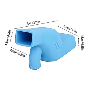 Alvinlite Faucet Extender, Silicone Sink Spout Extender Children Water Spout Cover Hand Washing Handle Extender Hand Wash Helper for Bathroom Kitchen(Blue)