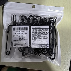 Urmspst Safety Pins (2022 New), 3" Large Safety Pins Pack of 30 for Clothes Leather Canvas Blankets Crafts Skirts Kilts, Extra Large Safety Pin Heavy Duty Safety Pins (Black)