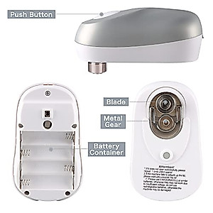 Electric Can Opener - Vcwtty One Touch Battery Operated Handheld Can Opener for Any Size, No Sharp Edge, Food-Safe, Seniors, Arthritis and Chef, Kitchen Best Gadget (Mini Silver)