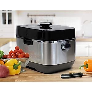 Healthy Cuisine 6 QT (5.7 Liter) Electric Induction Heating Digital Pressure Cooker Large Cooking Basket LED Screen with Touch Selection Menu - - Premium Quality