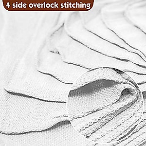 Nabob Wipers Auto Mechanic Shop Towels 100 Pack Shop Rags 100% Cotton Size 14"x14" Commercial Grade (100 Pack, White)