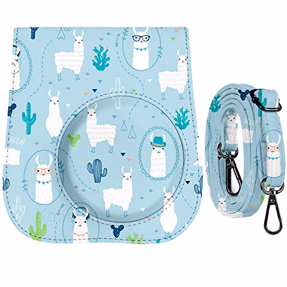 Katia Camera Case Bag Compatible for Fujifilm for Instax Mini 11/9/ 8+/ 8 Instant Film Camera with Shoulder Strap and Photo Accessories Pocket - Alpaca