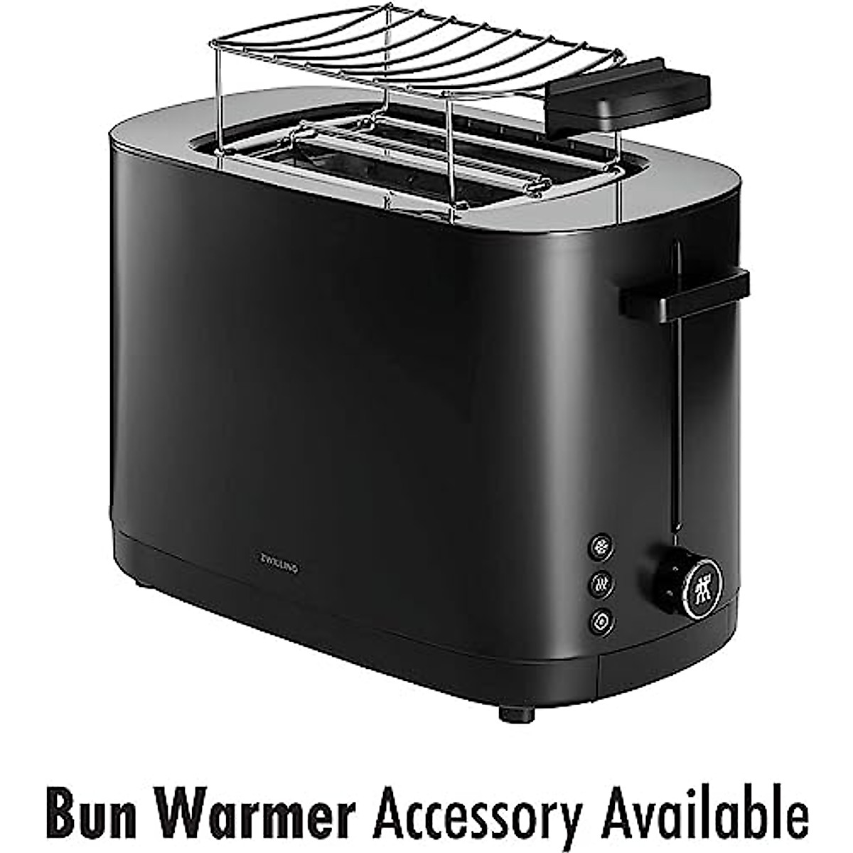 ZWILLING Enfinigy Cool Touch Toaster 2 Slice with Extra Wide 1.5" Slots for Bagels, 7 Toast Settings, Even Toasting, Reheat, Cancel, Defrost, Black