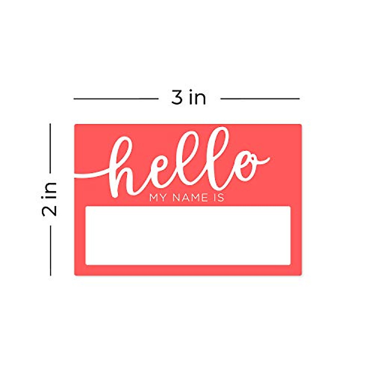 Hello My Name is Bright Stickers / 250 Trendy Name Tags / 6 Colorful Name Labels / 2" x 3" My Name is Classroom Camp Event Stickers/Made in The USA
