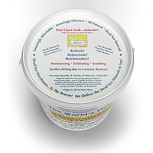 Dead Sea Warehouse-Amazing Minerals Dead Sea Bath Salts,100% Full Mineral Therapeutic Bath Salts, Detoxifying & Moisturizing, Exfoliating for Dry Skin, Unscented(5 lbs)