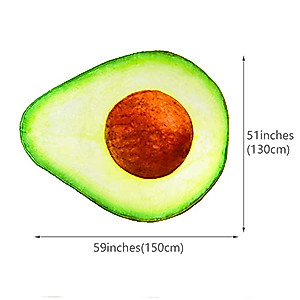 PHNAM Funny Avocado Plush Blanket Soft and Cozy Throw Blanket for Couch Throw Blanket for Adult and Kids Bed Couch Travel 59X51Inches