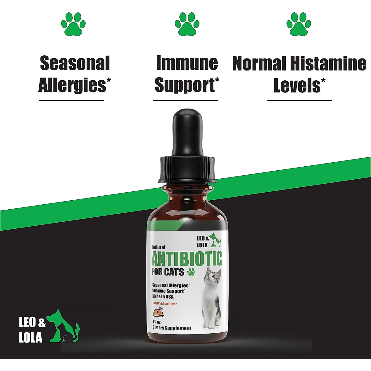 Leo & Lola Natural Cat Antibiotic : Antibiotics for Cats : Cat Antibiotics : Antibiotic for Cats : Cat Antibiotics for UTI : Cat UTI : Cat UTI Treatment : Cat UTI Antibiotics : 1 fl oz