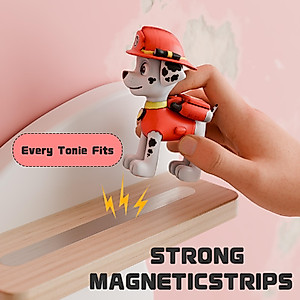 Eostbe Butterfly Tonie Shelf for Tonie and Tonie Box - White Magnetic Tonie Wooden Floating Shelf for Tonie Storage, Cute Tonie Wall Shelf for 8-12 Tonie Figures,Tonie Box Shelf Wall Mounted for Kids