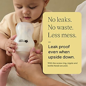 Tommee Tippee Natural Start Baby’s First Bottle Set, 2 x 5oz and 2 x 9oz Anti-Colic Bottles, Slow and Medium Flow Nipples, 0-6 month Pacifier, Self-Sterilizing