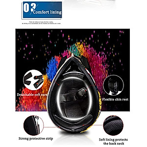 Motocross Bluetooth Helmet Set,Youth & Kids Off-Road Mountain Bike Dirt Bike ATV Full Face Helmet with Gloves Goggles Mask for MTB ATV MX, DOT Certified -B-S