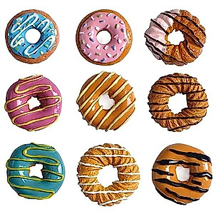 3D Doughnut Resin Refrigerator Magnets Simulation Food Home Decor Fridge Magnetic Stickers Photo Office Message Kitchen Accessories(6)