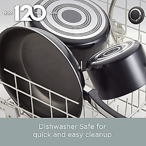 Farberware 21582 Dishwasher Safe High Performance Nonstick Frying Pan with Glass Lid / Nonstick Deep Skillet, 12 Inch, Black