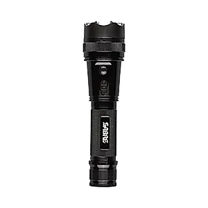 SABRE 2-in-1 Stun Gun with Flashlight and Belt Holster, Emits .76 Powerful Pain-Inducing Microcoulombs (µC) Charge, 130 Lumen Flashlight, Safety Switch, Rechargeable