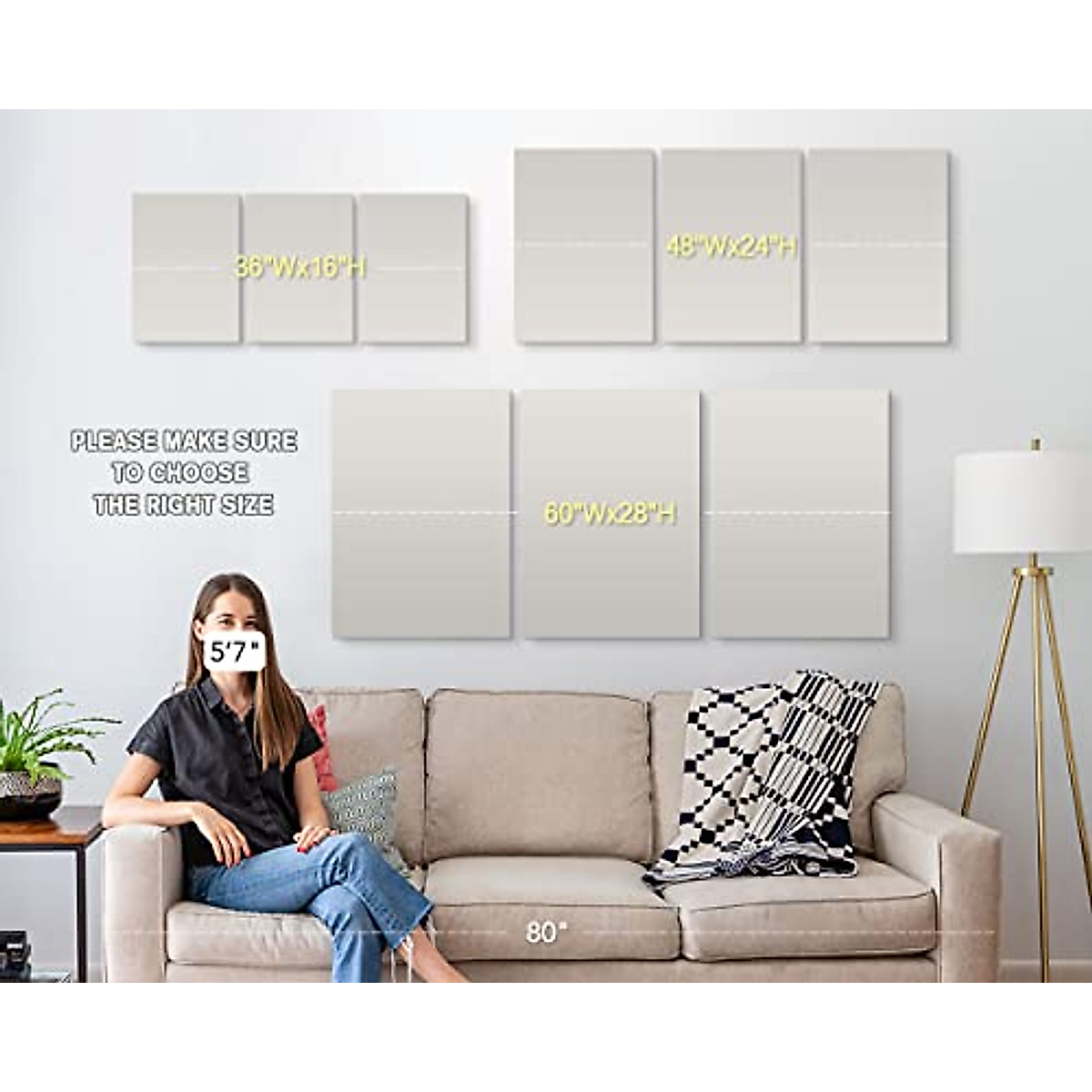 GIFTTWART Wall Art Bedroom Black and White Canvas Artwork for Walls Modern Abstract Graffiti Gold Wall Decor Home Decorations for Living Room Dining Room Office 36x16in