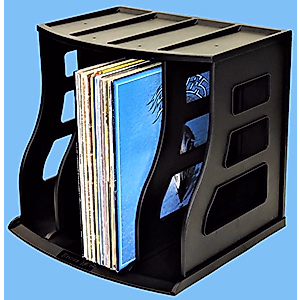 Binder Way - 3 Ring Binder Stand, Desktop Organizer, Vertical Book Shelf, Vinyl Record Storage Holder, Scrapbook 12x12 Paper Rack, LP Box, Lever Arch Filing Crate, Photo Album Cube - Stackable