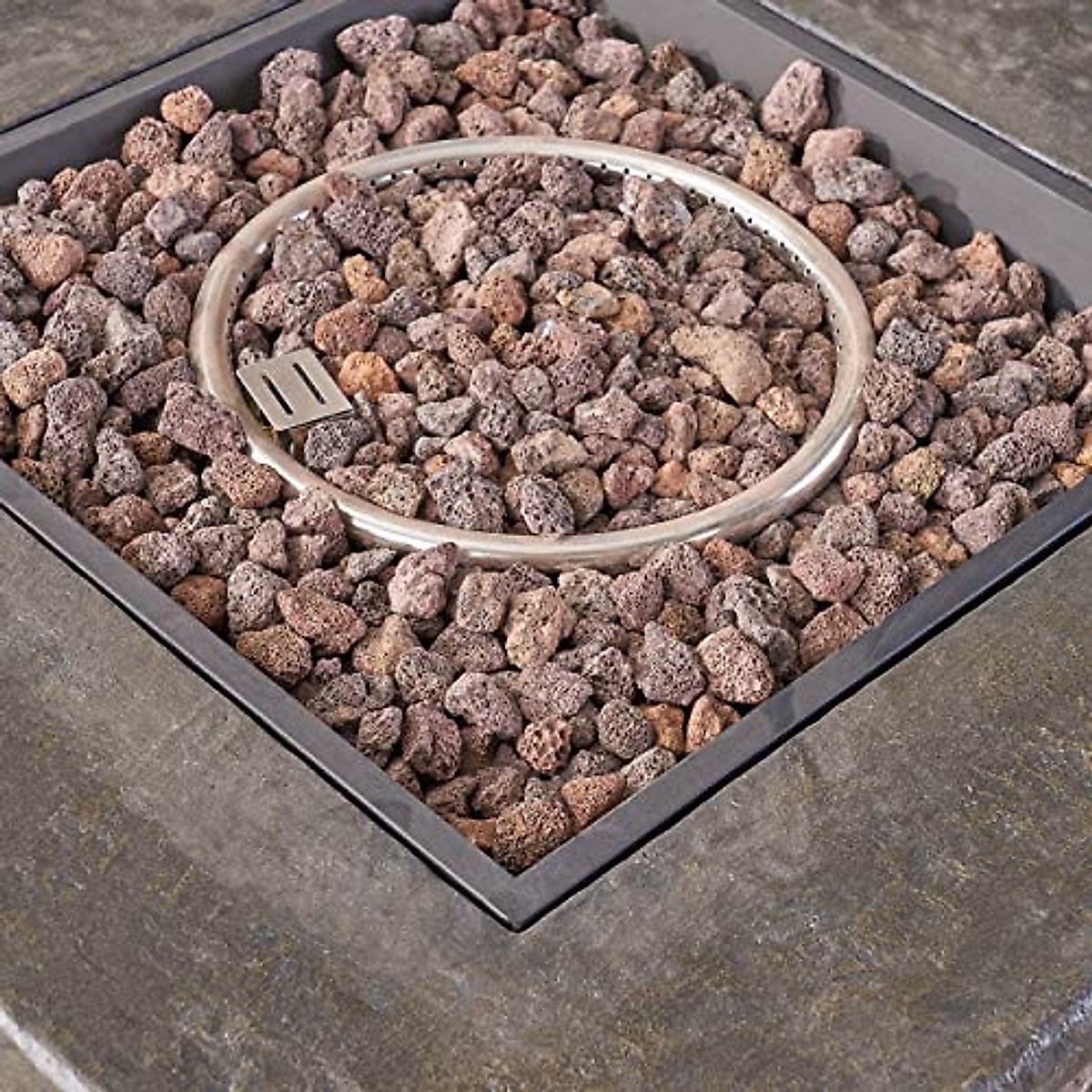 Christopher Knight Home Stonewall Outdoor Square Fire Pit - 40,000 BTU, Natural Stone