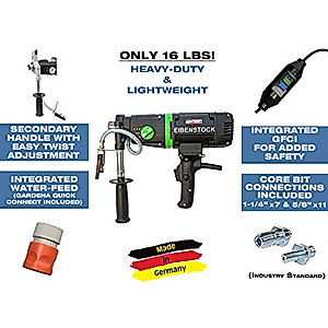 CS Unitec END 130/3.2-6" Capacity Concrete Core Drill - Wet Diamond Core Drill - 3-Speed For Concrete, Brick, Block, and Stone - MADE IN GERMANY - 110V (END 130/3.1 PO)