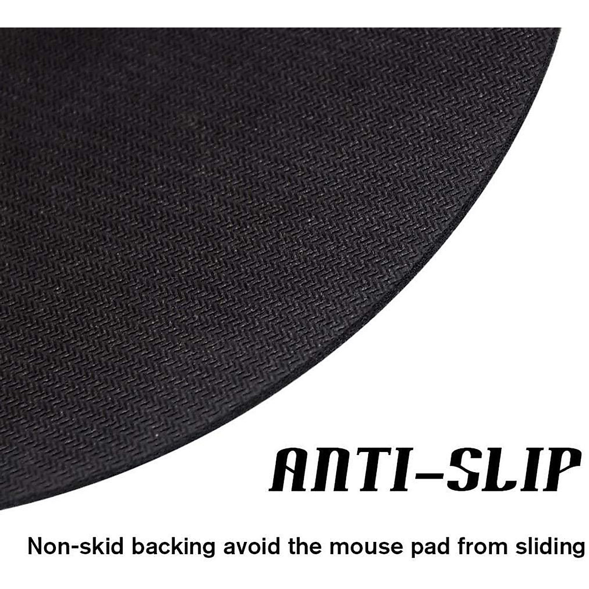 Rose Gold Glitter Ombre Mouse Pad Round Non-Slip Rubber Mousepad Laptop Office Computer Decor Cute Desk Accessories Customized Design Mouse Pad