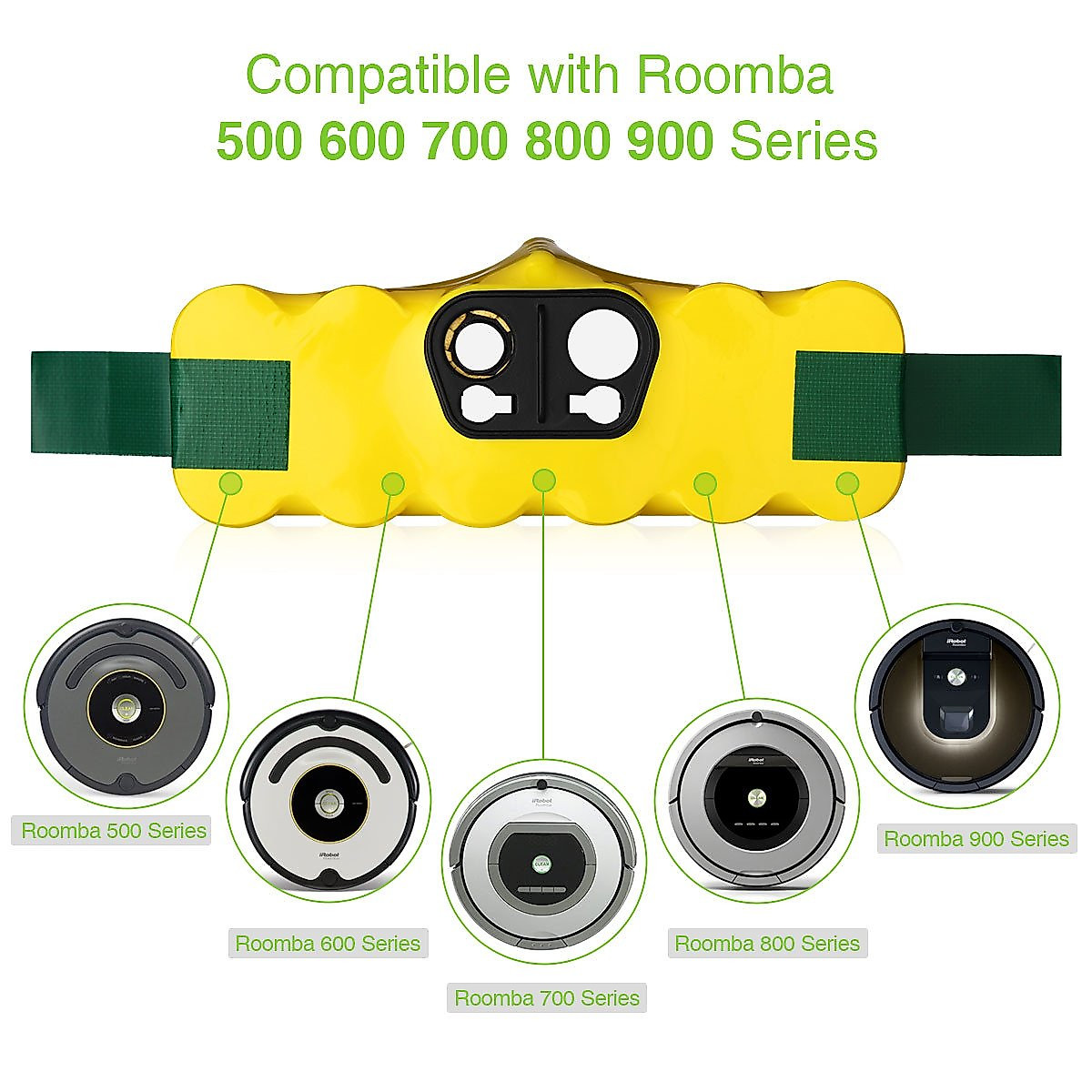 Powerextra 4.0Ah 14.4V Replacement Battery Compatible with Roomba R3 500 600 700 800 900 Series 500 510 531 535 540 550 552 560 570 580 595 620 650 660 700 760 770 780 790 800 870 900