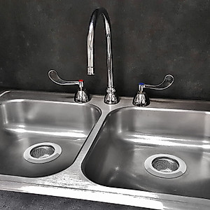 Ohtomber 4 Pack Sink Strainer - Stainless Steel Kitchen Sink Strainers for Kitchen Sink with Large Wide Rim 4.5" Diameter, Sink Food Catcher Drain Strainer Cover for Most Kitchen Sink Drain