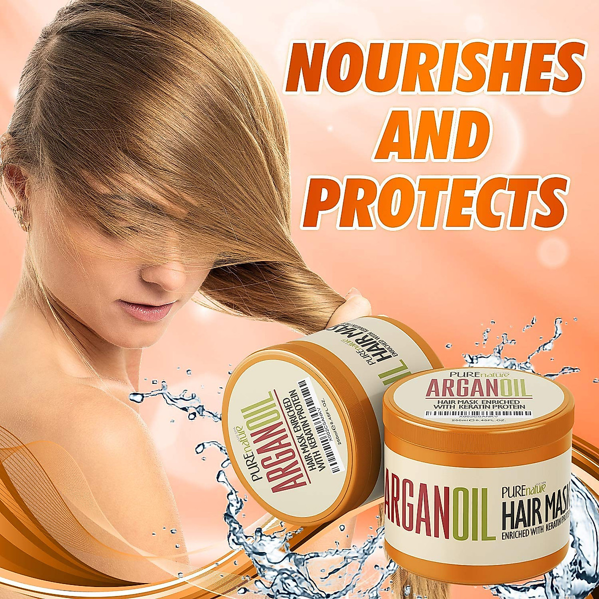 PURE NATURE Argan Oil Shampoo, Conditioner, and Hair Mask