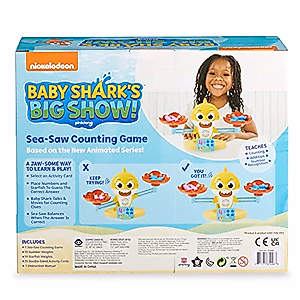 WowWee Baby Shark's Big Show! Sea-Saw-Counting Game – Educational Toy for Toddlers – Kids Math Toys