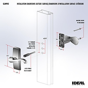Ideal Security GL Lever Handle Set for Storm Doors and Screen Doors, Storm Door Handle Replacement, Screen Door Handle, White