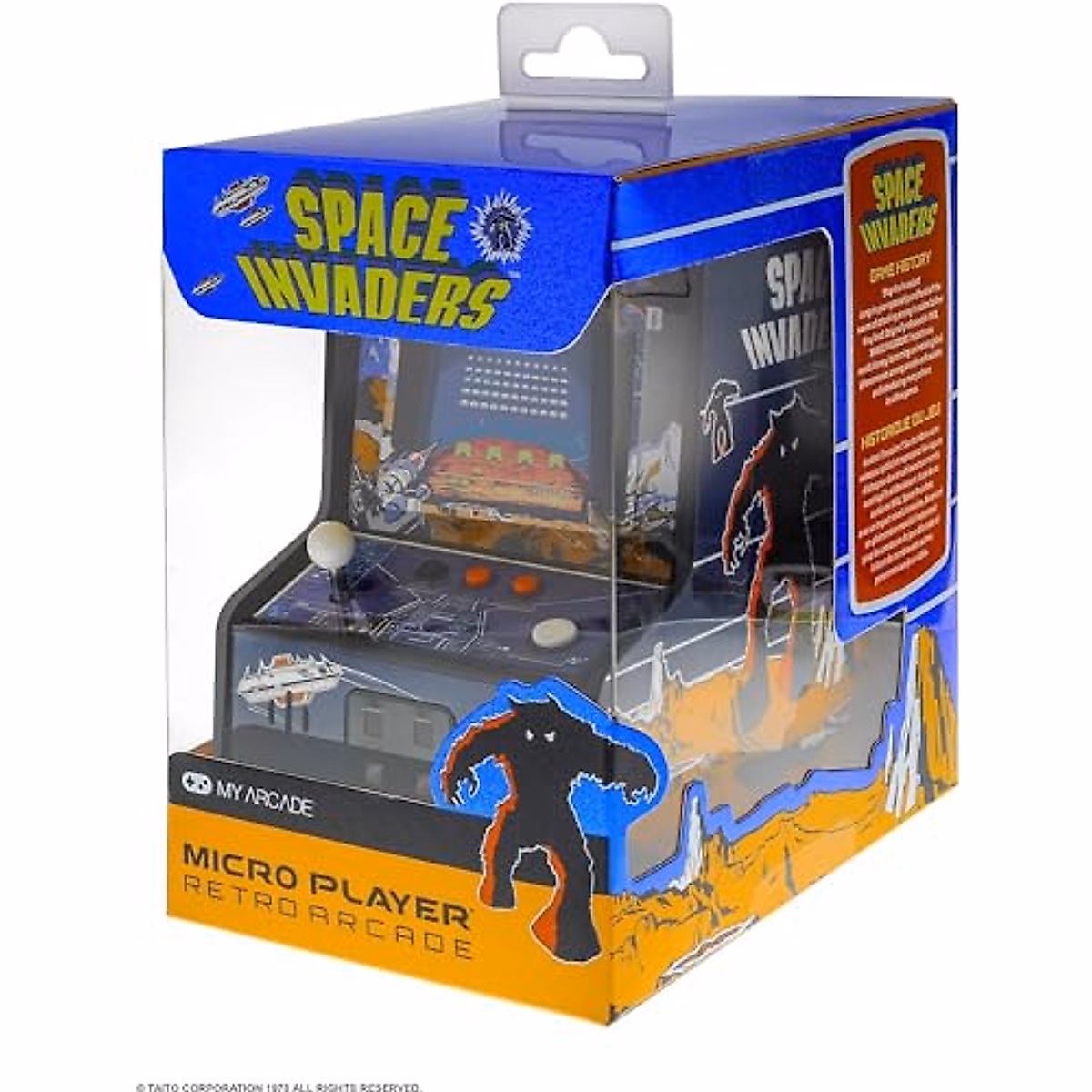 My Arcade Space Invaders Micro Player: Mini Arcade Machine Video Game, Fully Playable, 6.75" Collectible Premium Edition