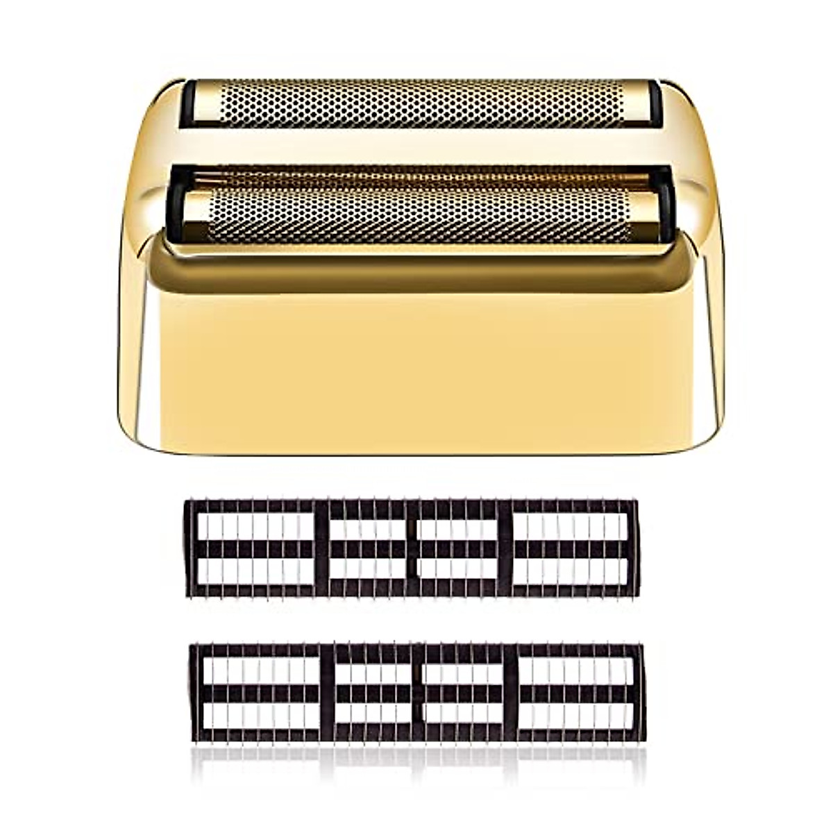 Shaver Replacement Foil and Cutters compatible with BaByliss Barberology Double FXFS2G Metal shaver foil replacement Gold