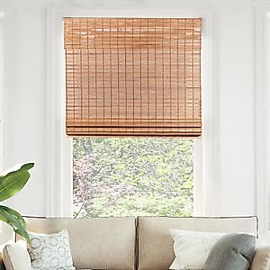 CHICOLOGY Bamboo Roman Shades - Customer Favorite Light Filtering Blinds for Windows, Premium Quality, Ideal for Home, Squirrel Brown, 47"W X 64"H