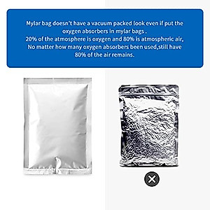 oxygen absorbers for food storage 500cc 120 PCS (10x PCS of 12) o2 absorbers food grade oxygen absorbers for Mylar Bags, Canning, Flour, Wheat,Freeze Dried Foods and Preserved Foods Long Term Storage