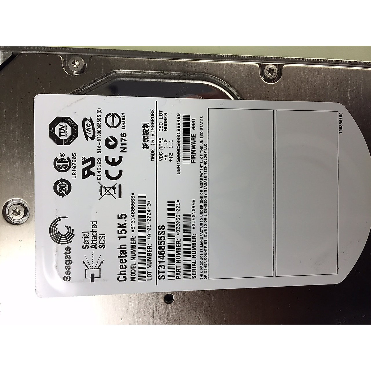 Seagate ST3146855SS 146Gb 15K Sas