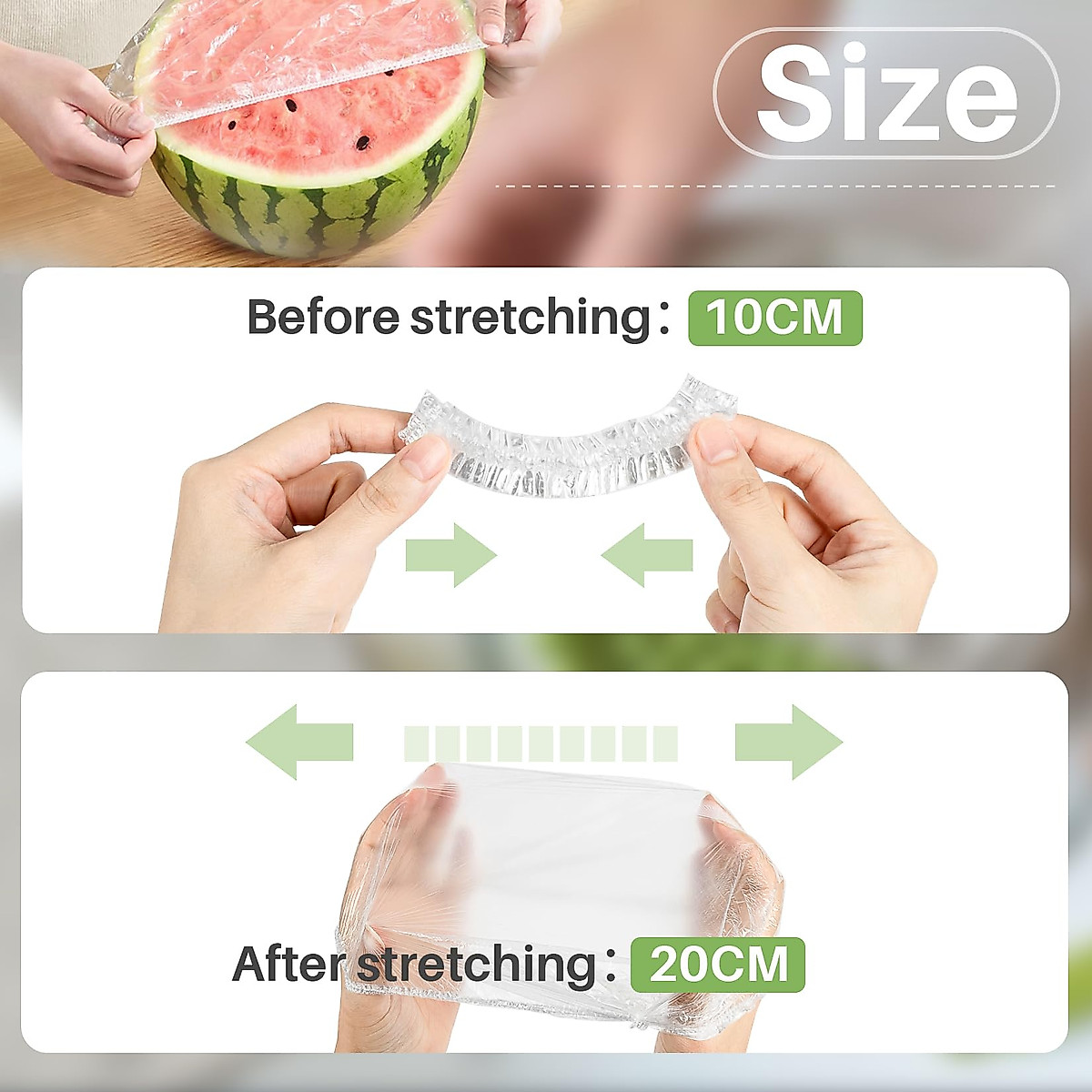 Sukh 200PCS Bowl Covers Reusable - Plastic Bowl Cover Elastic Food Covers Stretch Reusable Disposable Food Storage Fresh Keeping Bags Outdoor to Keep Dust Away Outdoor Party Supplies White