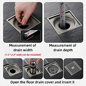 COLDDD Shower Floor Drain Backflow Preventer, One Way Drain Valve Sewer, 304 Stainless Steel Material, Anti- Odor Plugs for Bathroom (1, Depth 3.3'')