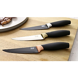 Taylors Eye Witness Knife Steak Set of 4 Brooklyn Brass