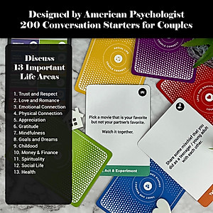 Life Sutra Couples Games for Adults - 200 Conversation Cards Crafted by Psychologist - Meaningful Conversation Starters - Fun Date Night Ideas - Perfect for Date Night Games - Couples Card Game