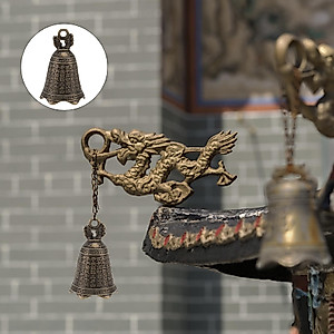 DOITOOL 10Pcs Vintage Bell Iron Bell Charm Craft Retro Bell Figurine Mini Jingle Bell Feng Shui Bell for DIY Wind Chimes Doorbell Keychain Pendants