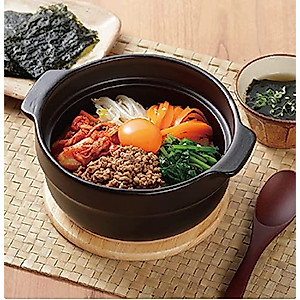 KAKUSEE-Kissui-Japanese Style Donabe Earthenware Clay Pot Hot Pot Rice Cooker, Small Size, for one serving