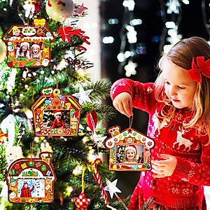 Funrous Christmas Picture Frame Box Ornaments Hanging Decorations DIY Craft Set for Tree Xmas Party (24 Pcs)