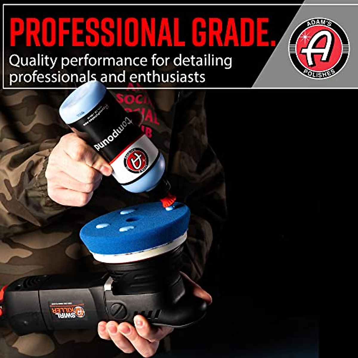 Adam's Polishes Swirl Killer 15mm Car Polisher - Buffer Polisher Dual Action Machine | Use W/Car Polish, Polishing Compound, or Car Scratch Remover | Detailing Car Wash Clay Bar Ceramic Coating