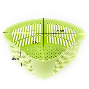 STRAW 1PC Triangle Kitchen Sink Fruit Washing Waste Draining Basket Plastic Storage Rack Multi Purpose Washing Bowl Sponge Drain Rack (Color : B)