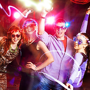 50 Pcs LED Flower Crowns Headbands Light up Flower Hair Wreath Garlands Glowing Floral Headpiece for Halloween Girls Women Cosplay Holiday Wedding Party