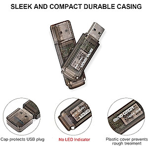 Micro Center SuperSpeed 2 Pack 32GB USB 3.0/USB3.1 Gen1 Flash Drive Gum Size Memory Stick Thumb Drive Data Storage Jump Drive (32G 2-Pack)