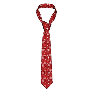 iujybax Christmas Ties for Men, Mens Christmas Tie Skinny Narrow Necktie for Men, Christmas Tie Holiday Ties for Men, for Wedding Groom Groomsmen Xmas Party