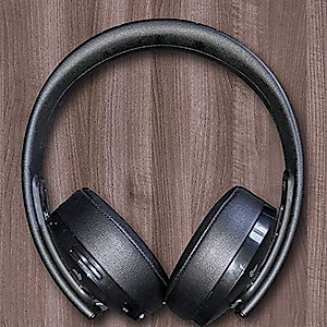 SOULWIT Protein Leather Ear Pads Cushions for Sony New Gold Wireless Playstation PS4 Headset, Replacement Earpads for 2018 Version, Headphone Model CUHYA-0080