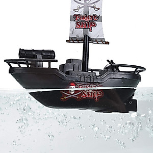 Juephe Pool Pirate Toy Boat Bath Toys - Children’s Toy Boat，Pirate Yacht Toy in Bath Tub, Gift for Kids Pool Toy，It Can Travel After Loading The Batteries