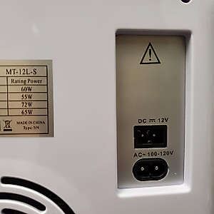 Microyn Mini Fridge, Portable Refrigerator, Cooler, Warmer with Glass Front and Digital Temperature Control, 110V AC and 12V DC Car Plugs (20L)