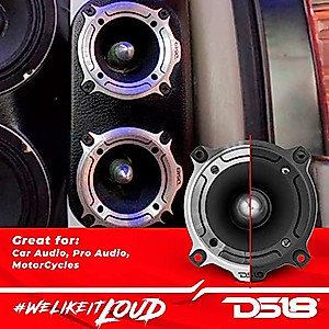 DS18 PRO-TW220B 3” PRO Aluminum Super Bullet Tweeter - 240 Watts Max 120 Watts RMS with Built in Crossover - Extremely high 104 dB Rating - 2 Speakers